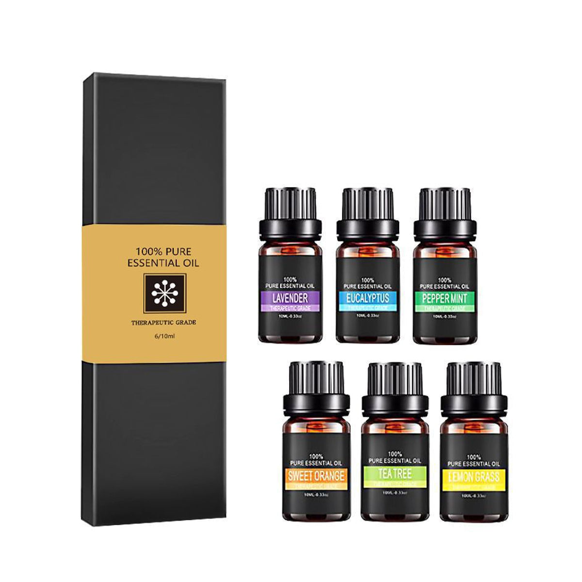 Essential Oil Set 6 Bottles Plant Aromatherapy Oils Natural Scent for ...