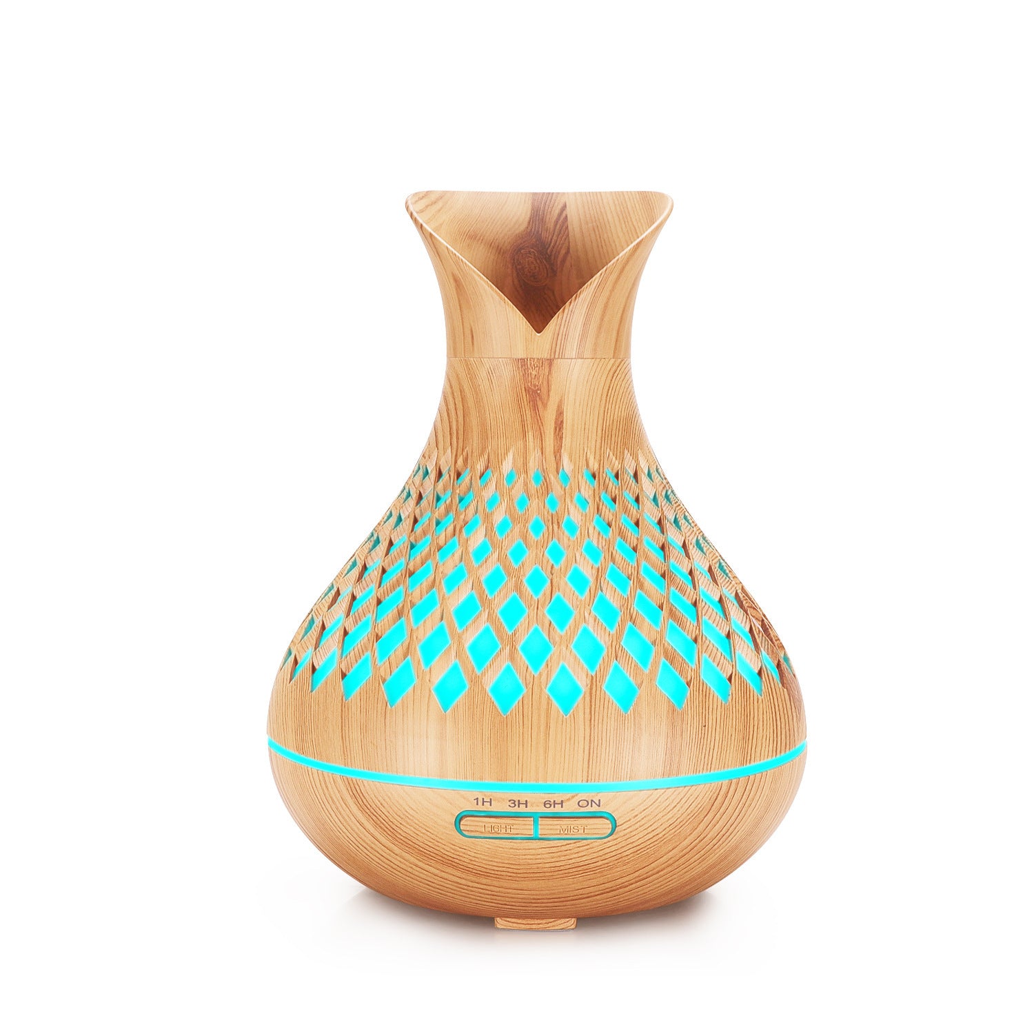 Light Woodgrain 500ml Wood-Grain Essential Oil Aroma Diffuser with Lat ...