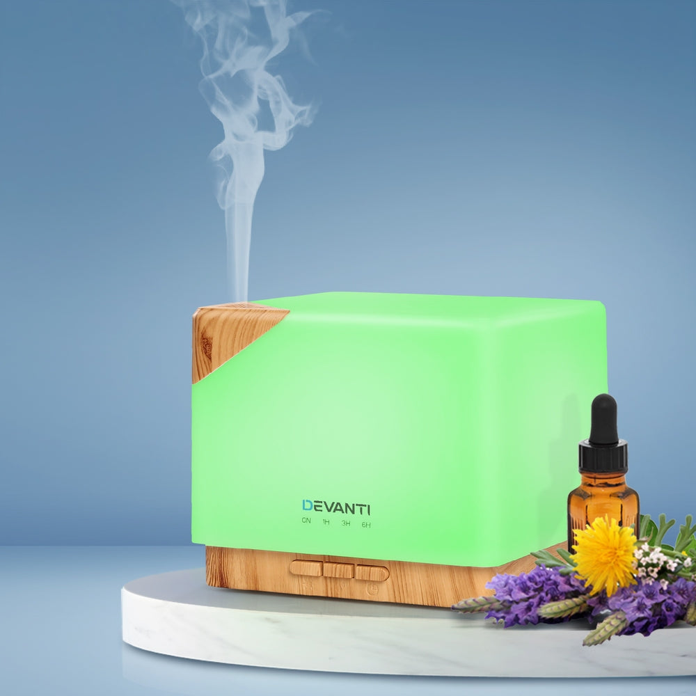 DEVANTi Aroma Diffuser Air Humidifier Night Light 600ml - Aroma Diffusers