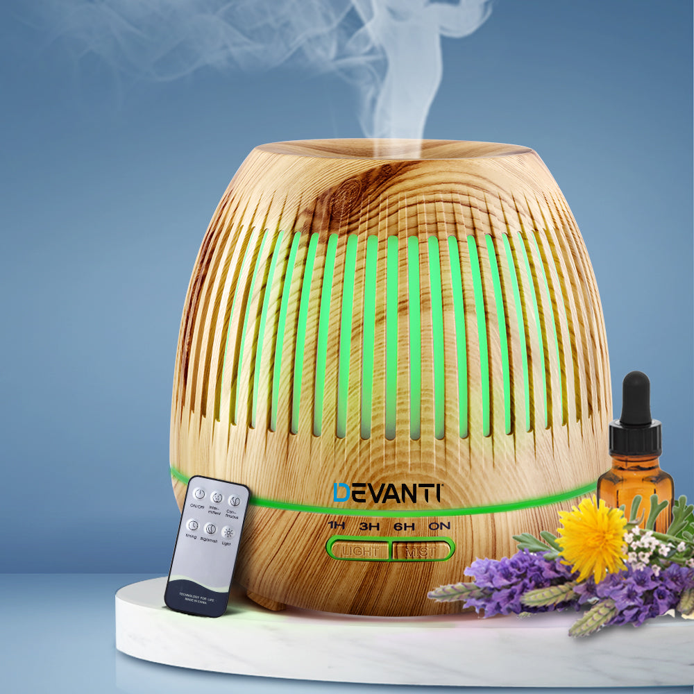 Devanti Aromatherapy Diffuser Aroma Essential Oils Air Humidifier LED - Aroma Diffusers